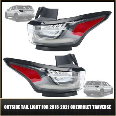 For 2018-2021 Chevrolet Traverse BLK LED Tail Lights Lamps Outside Left ...