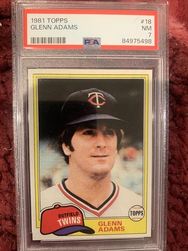 1981 Topps #18 Glenn Adams PSA 7 NM | eBay