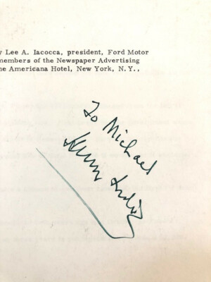 American Historical Autograph: Henry Ford II, Ford Motors News release ...