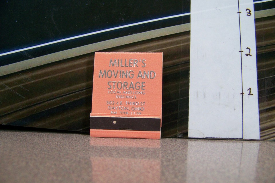 Vintage Matchbook Cover T6 Dayton Ohio Miller's Moving & Storage Truck ...