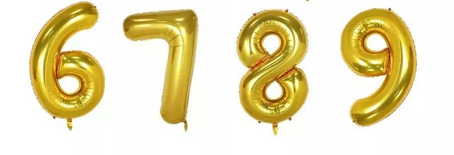Number Foil Balloon Digit 32" Balloons Birthday Anniversary Decor Party ...