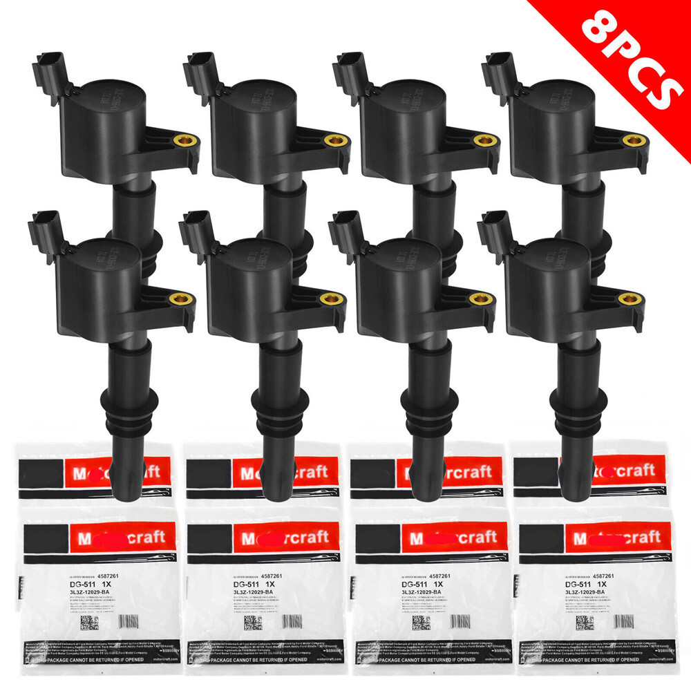8Pcs OEM Motorcraft DG511 Ignition Coils Pack For Ford F150 Explorer ...