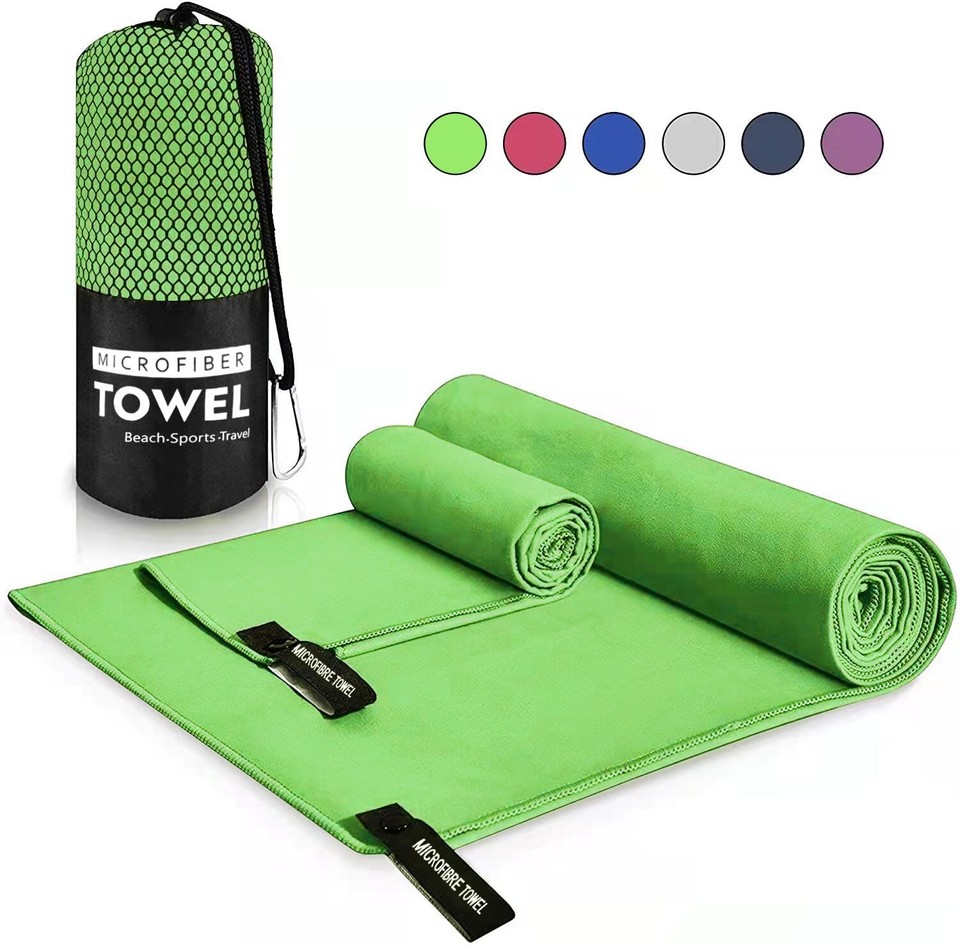 Microfiber Towels for Travel Sport Fast Drying Super Absorbent Towel ...