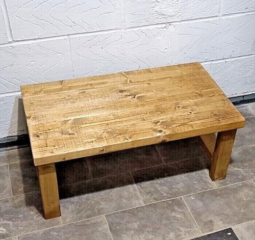 Rustic Coffee Table Handmade/ Solid Wooden Pine / Multiple Wood tones ...