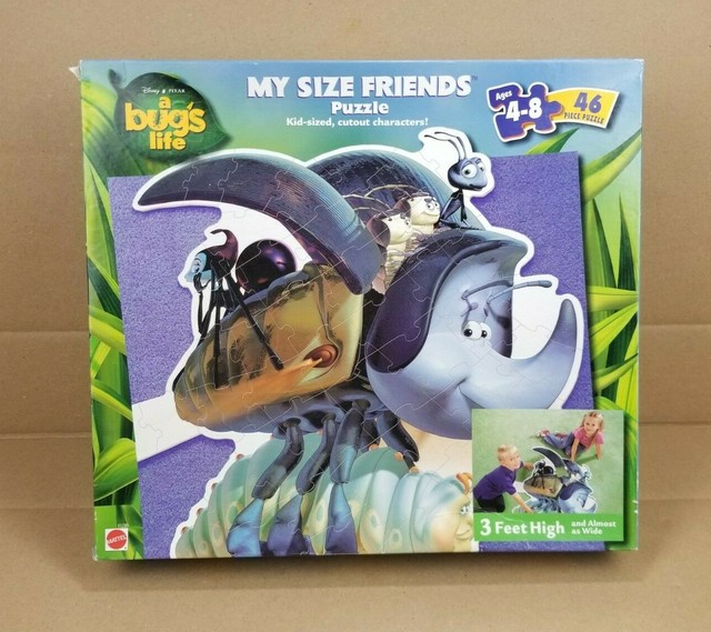 Vintage 90's Disney A Bug's Life 46 Large Piece 3' Floor Puzzle Mattel ...