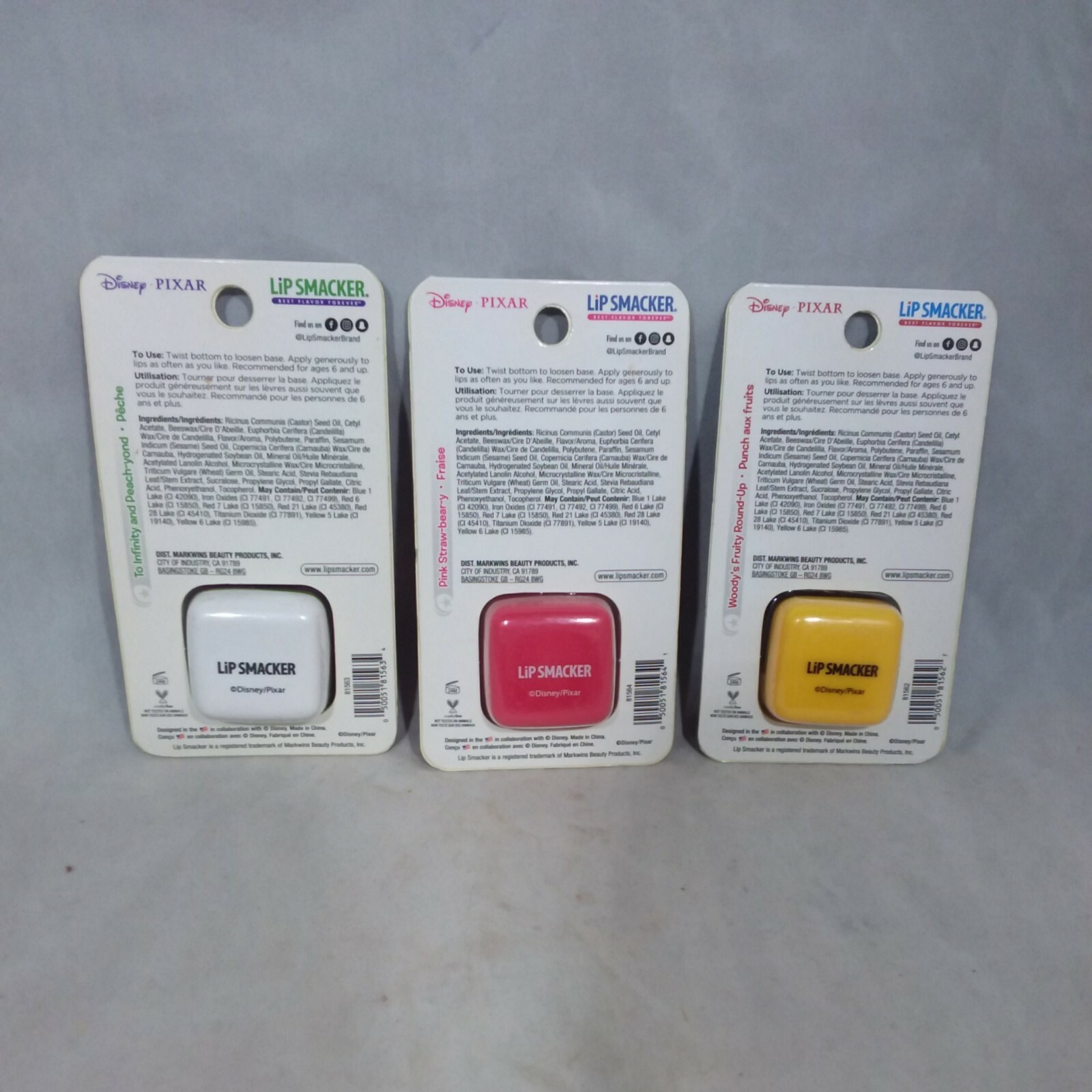 Disney Pixar Toy Story Lip Smacker Sheriff Woody & Buzz Lightyear Lotso ...