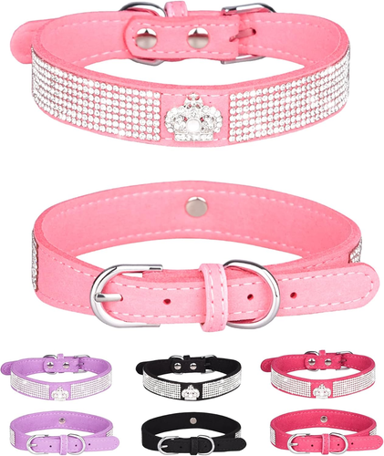 Bling Dog Collar for Small Medium Large Dogs, Crown Rhinestone Dog ...