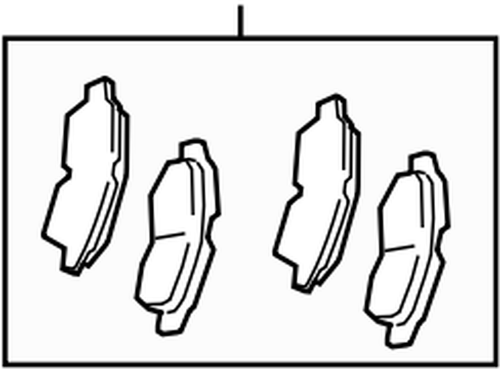 04465-0T010 Toyota Pad kit, disc brake, front 044650T010, New Genuine ...