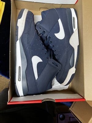 NIKE Air Flight Classic Shoes Hightop Great Cond Navy White 414967-411 ...