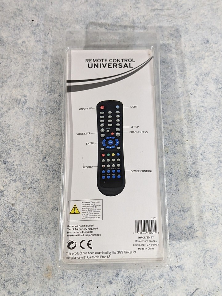 Momentum Brands Universal 8 Device Remote Control 60-689199 - Brand New | eBay