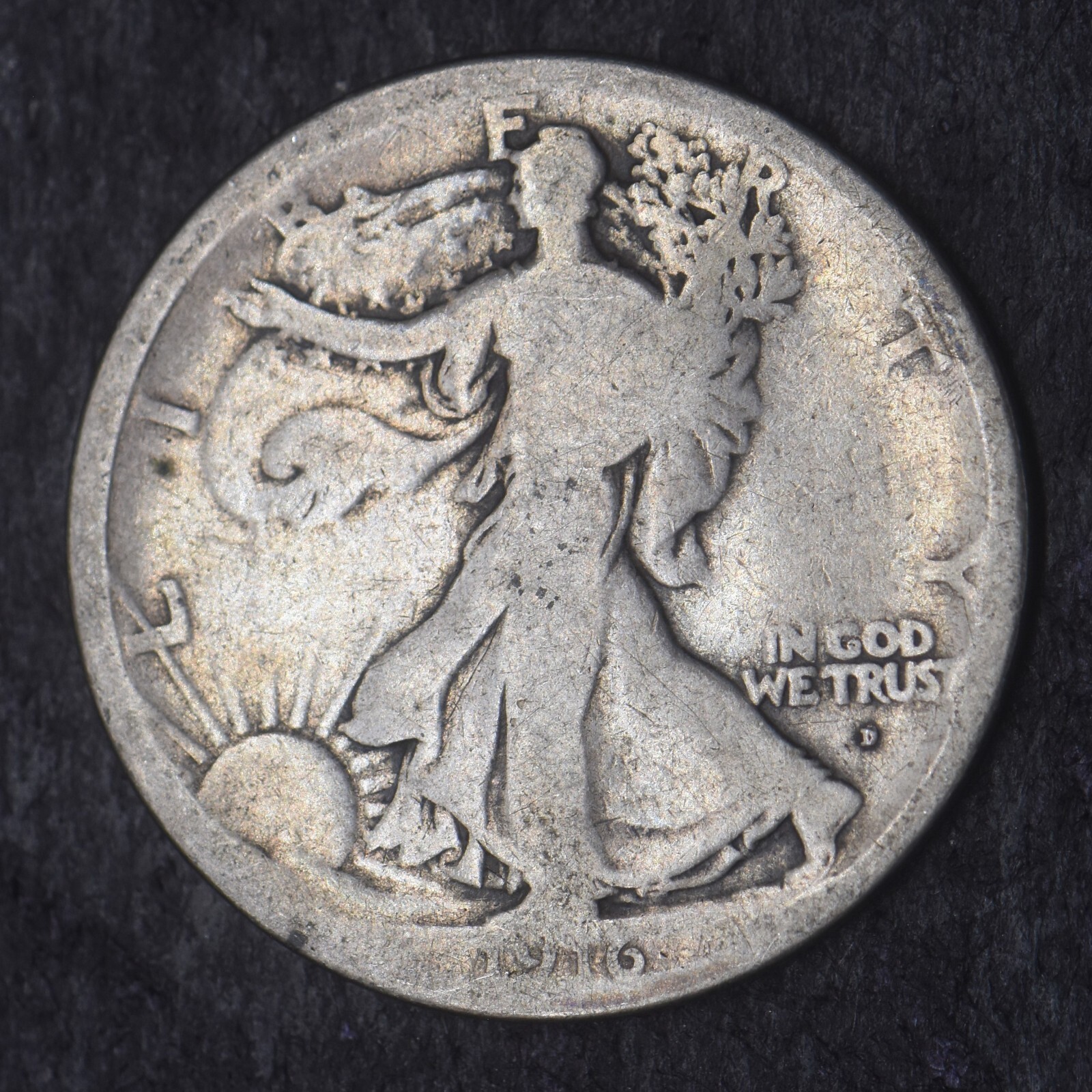 1916-D "Mintmark Obverse" Walking Liberty Half Dollar 50C - COINGIANTS ...