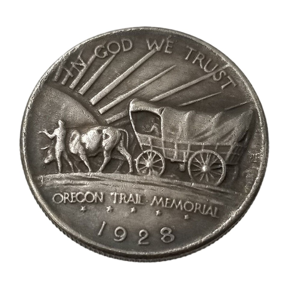 1928 Oregon Trail Memorial Half Dollar Extra Fine Silver Commemorative ...