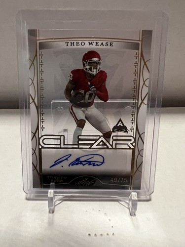 2022 Leaf Trinity Clear Theo Wease Autograph Auto /75 | eBay