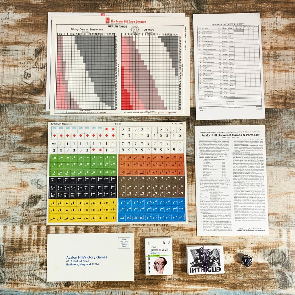 Kremlin Board Game - 100% Complete - 1988 Avalon Hill | eBay