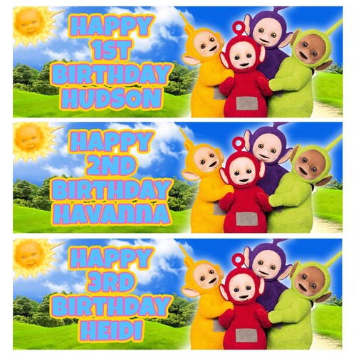 TELETUBBIES Personalised Birthday Banners - Teletubbies Birthday ...