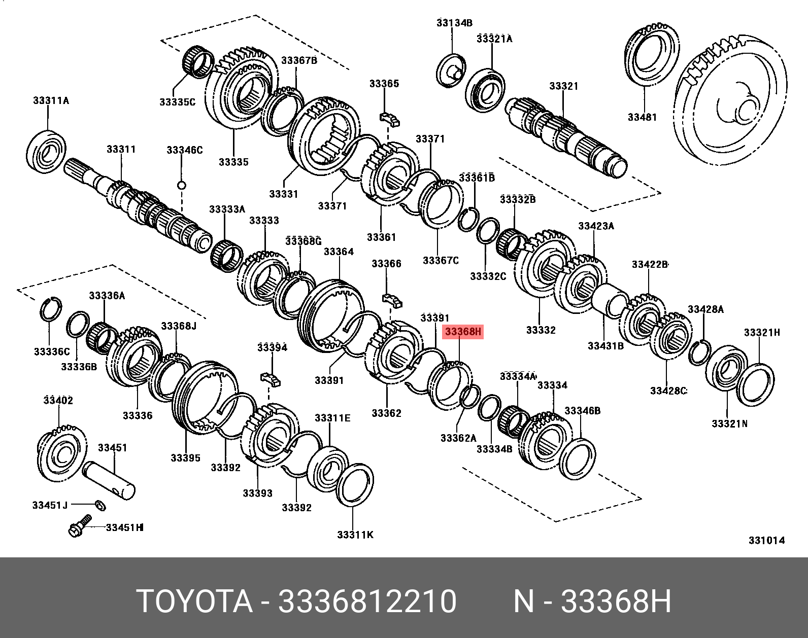 Genuine OE synchronizer ring, 3336812210 for TOYOTA 33368-12210 | eBay