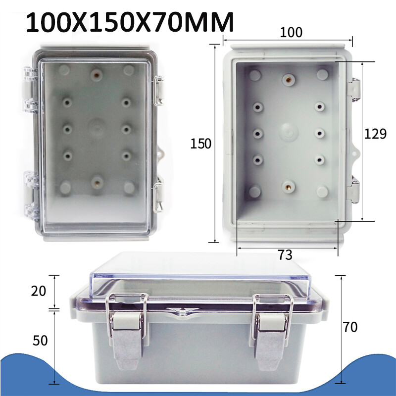 Hinged Lid IP67 Waterproof ABS Enclosure Junction Box Electrical ...