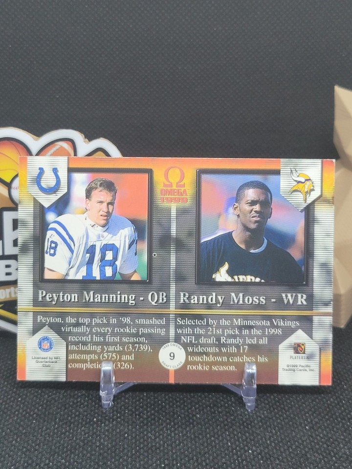 Peyton Manning Randy Moss 1999 Pacific Omega Draft Class #9 (CBRP) | eBay