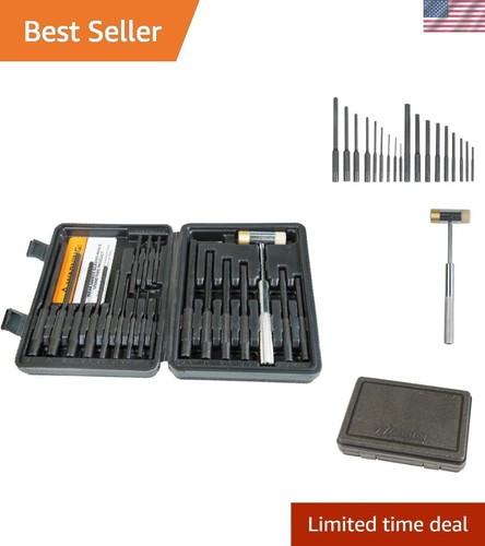 Master Roll Pin Punch Set with Dual-Sided Hammer & Storage Case for ...