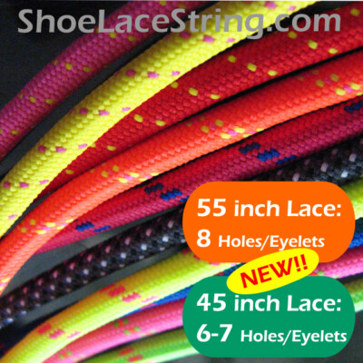 55INCH Long, Round Dual Colored Shoe Laces Strings 1Pair-FREE ...