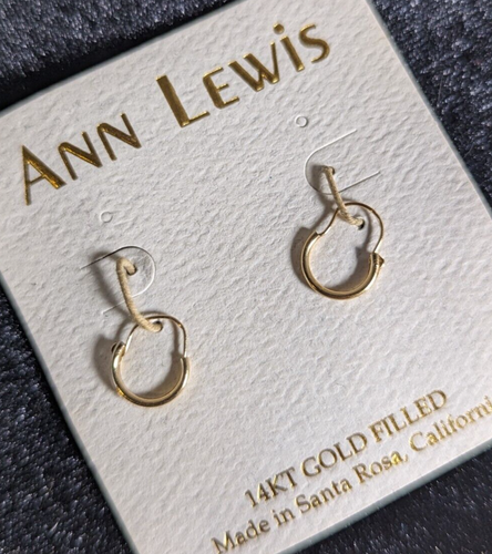 Anne Lewis Gold Filled small hoops | eBay