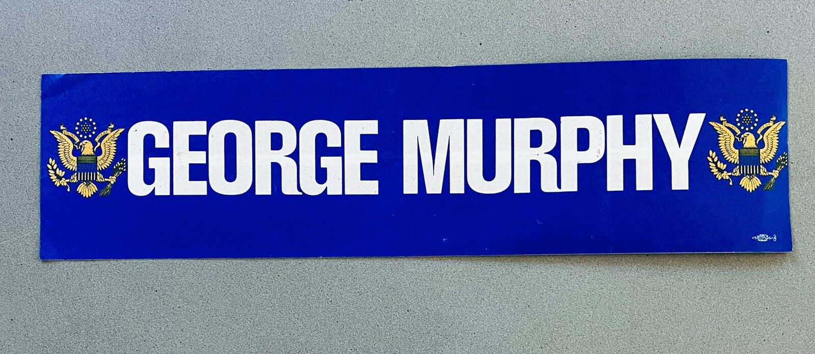 Vintage 1965 Republican George Murphy Political Campaign Bumper Sticker ...