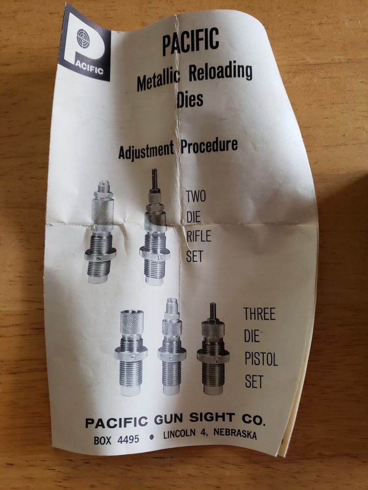 PACIFIC CHROME PLATED RELOADING DIE SET OF TWO | eBay