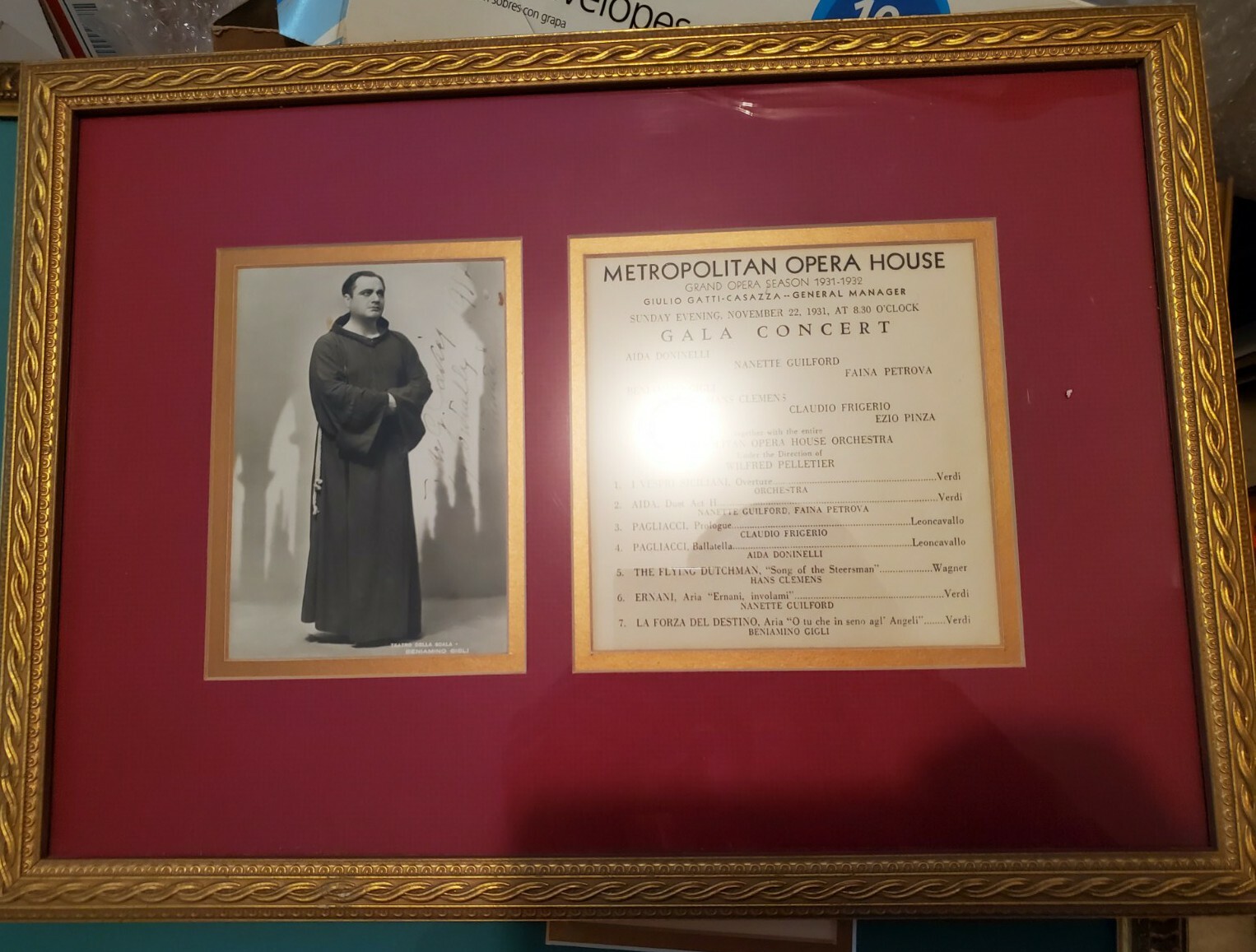 RARE (11) 1900s Metropolitan Opera House Autographs, Photos, Framed ...