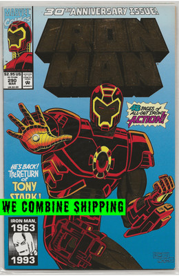 Iron Man #290 1993 Marvel Comics: Gold foil enhancements; Kevin Hopgood ...