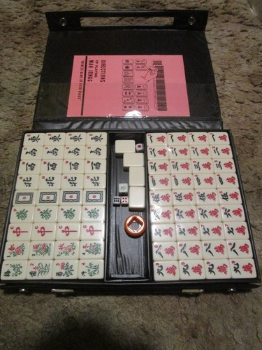 Mahjong set 144 sealed tiles, 4 blanks, 3 dice, etc | eBay