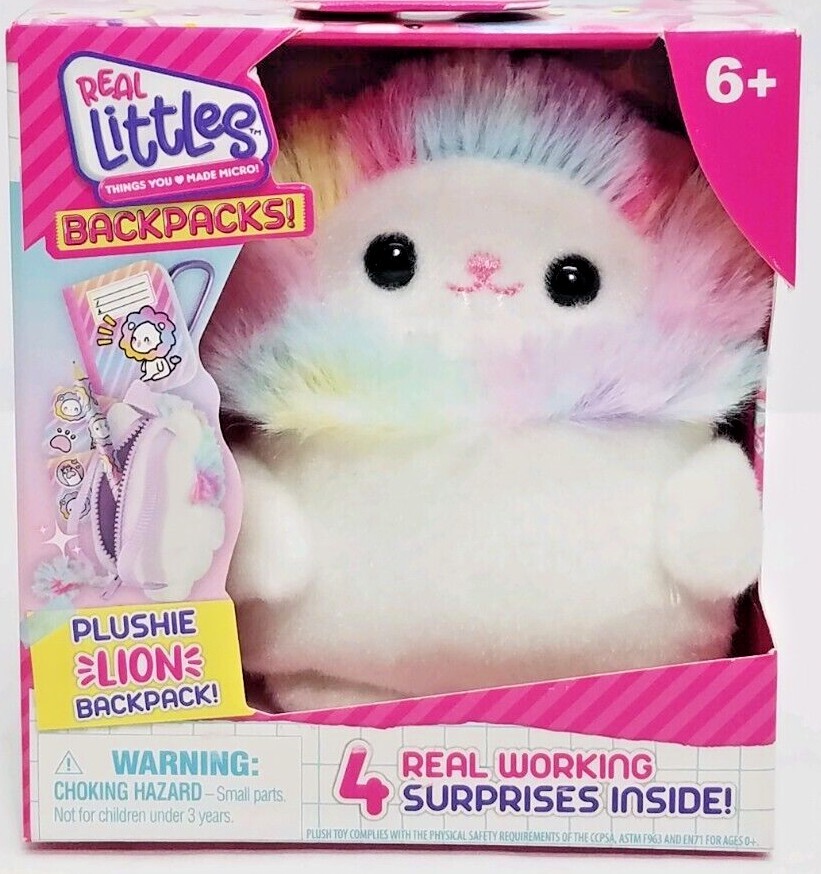 Real Littles Plush Backpack Animal YOU CHOOSE Fox Bear Cat Dog Rabbit ...