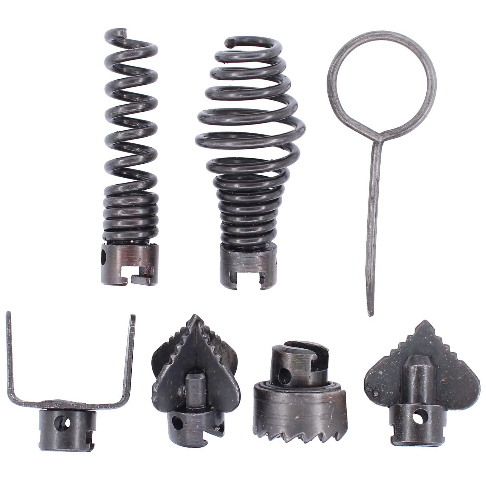 Drain Cleaner Combination Cutter Head Set 16mm Spring Automatic Locking ...