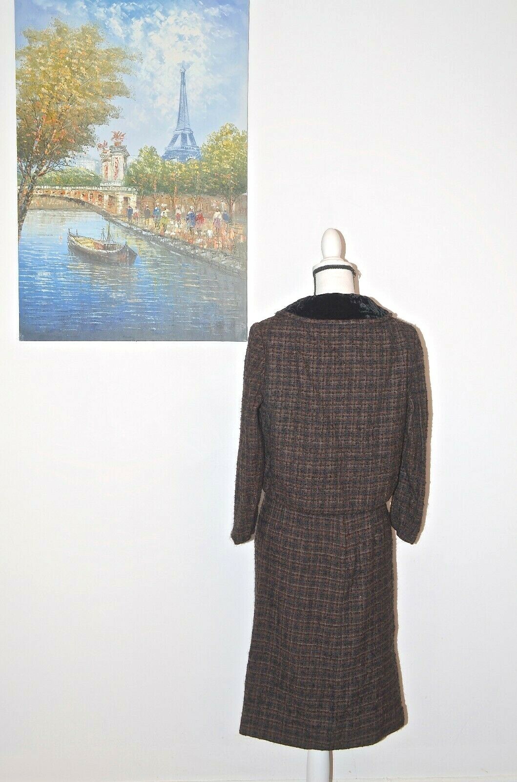 Vintage 1940's - 1960's FORSTMANN Black & brown Wool … - Gem