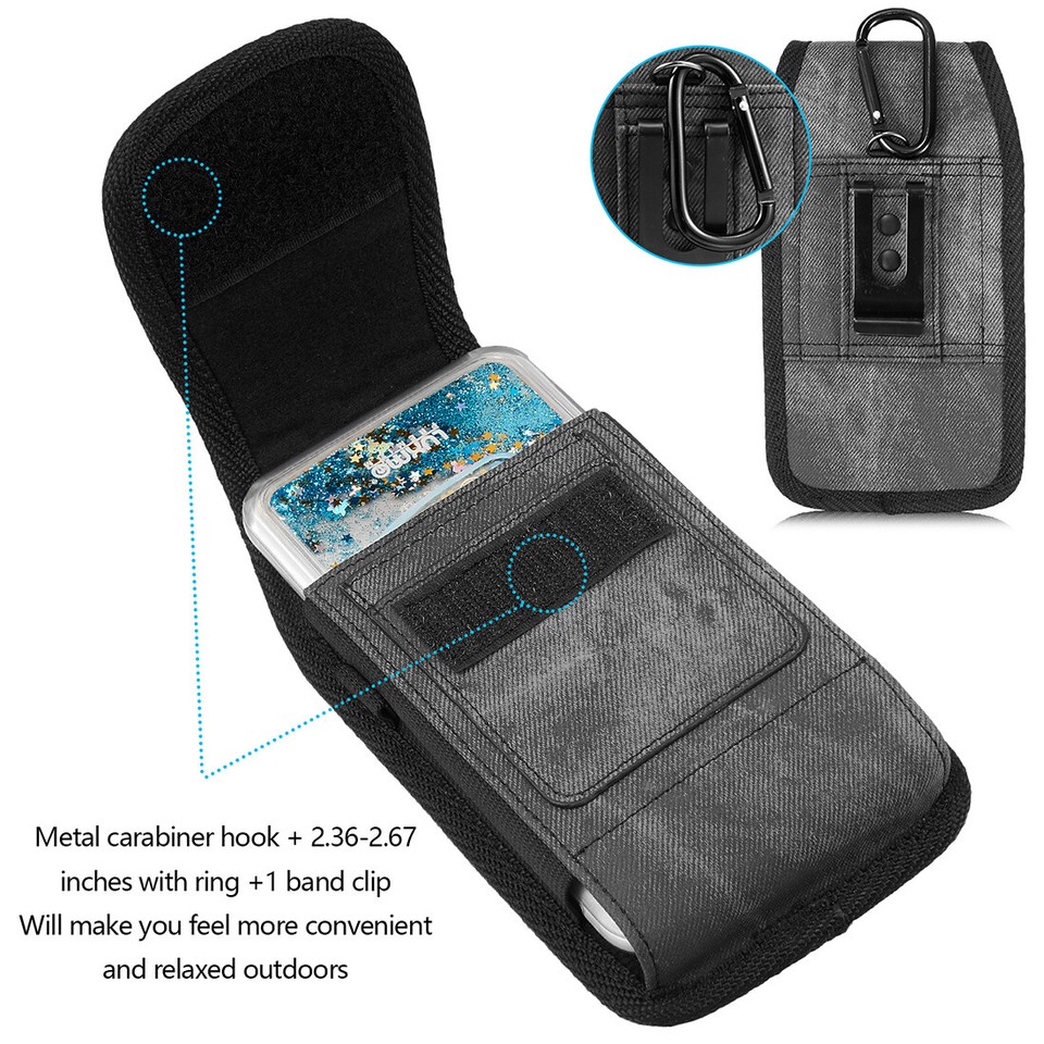 Cell Phone Pouch Holster w/ Belt Clip Cover Loop Rugged Case For iPhone ...
