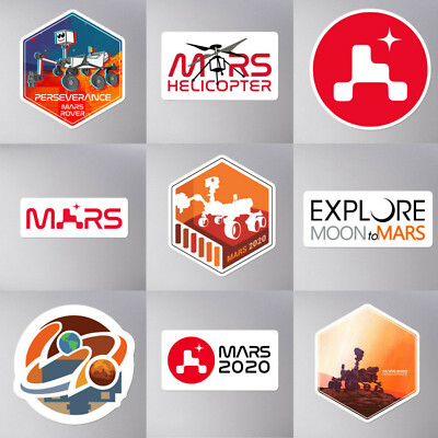 Chosse between 9 NASA Stickers Mars 2020 Mission | Rover Perseverance ...