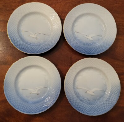 BING & GRONDAHL PORCELAIN DENMARK SEAGULL SIDE BREAD PLATES 28 A SET OF ...