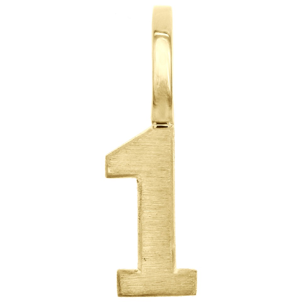 10K Yellow Gold Mini Number # Pendant Block Font Charm Hashtag Plus ...
