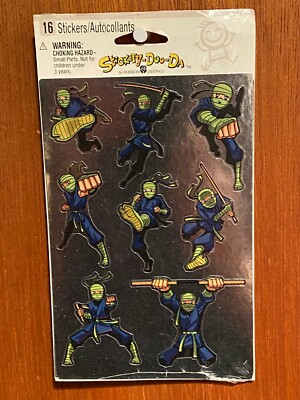 American Greetings Ninja Stickers 2 Sheets 16 Ninja Stickers *NEW ...