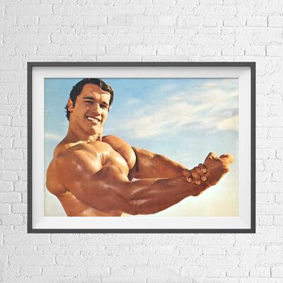 ARNIE ARNOLD SCHWARZENEGGER MUSCLE POSTER PICTURE PRINT Sizes A5 to A0 ...