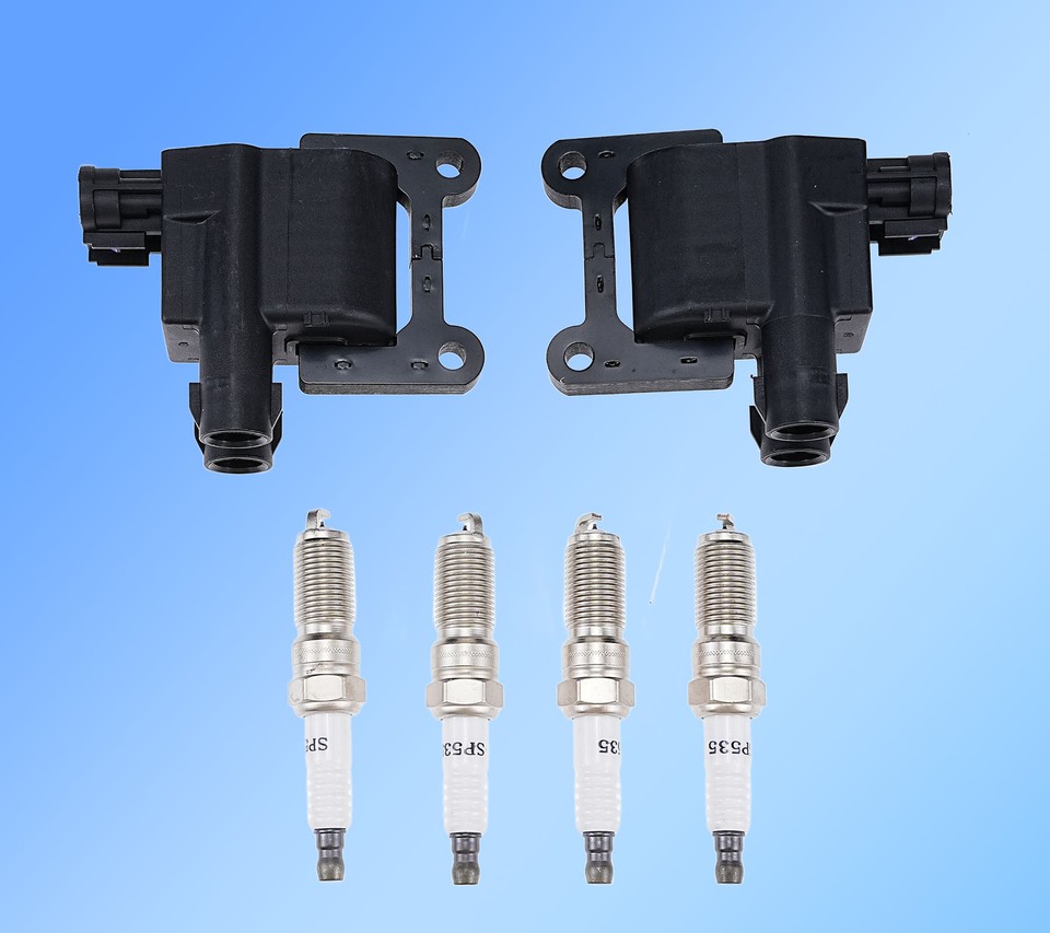 2X OEM Ignition Coil & 4X Spark Plugs & Wires for Toyota Camry RAV4 ...