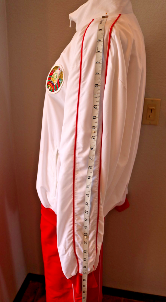 Vintage Olympic Track Suit Mens Sz XXL Windbreaker Jacket Pants White ...