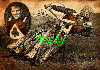 Speedway Peter Craven Retro Aged Look A4 Size Poster Print | eBay