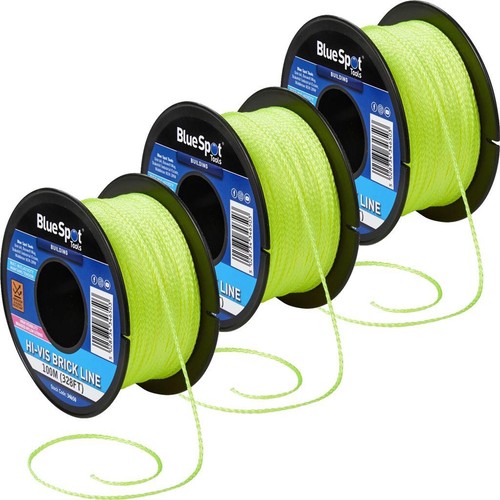 BlueSpot 100m Builders Hi-Vis Brick Laying Measuring Rope String Line 1 ...