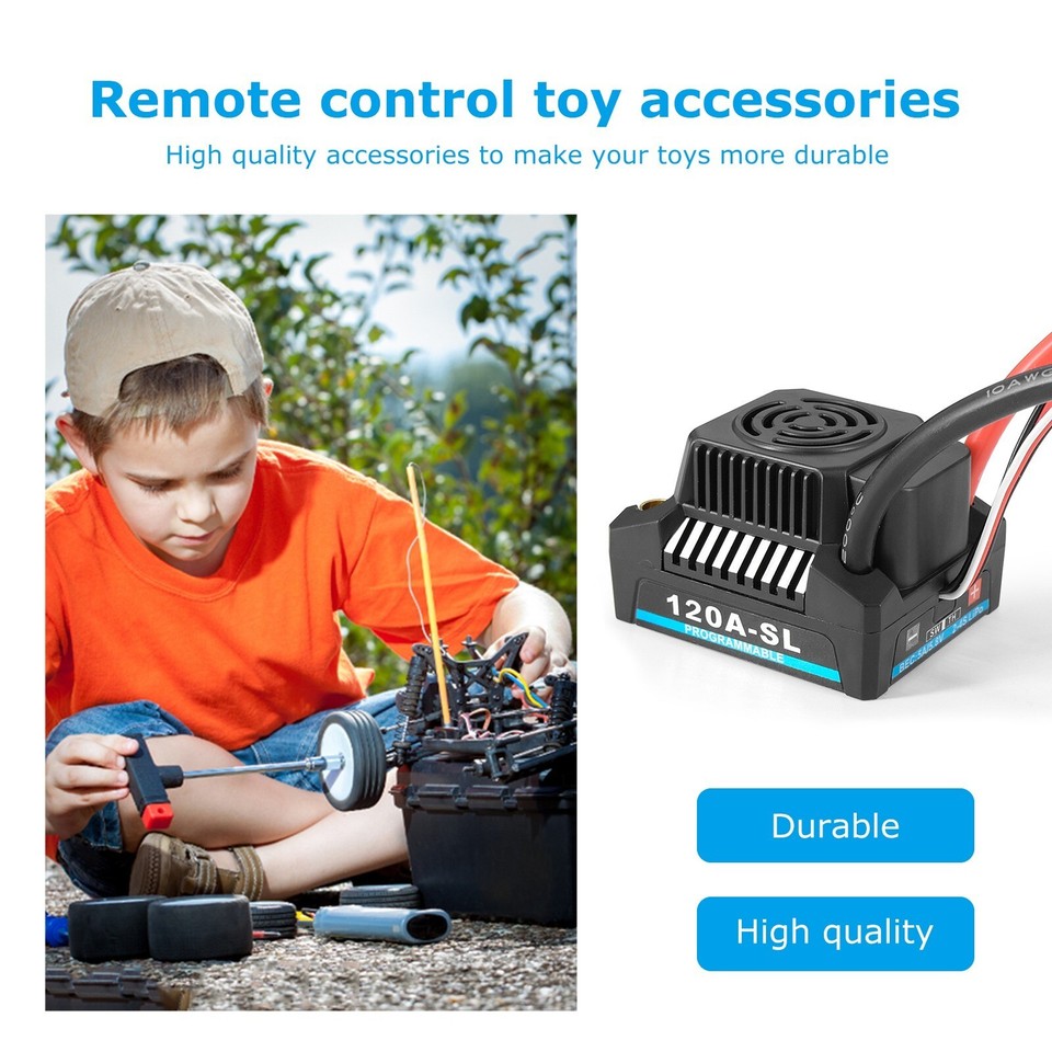 120A Brushless ESC Replacement Electronic Speed Controller for RC Truck ...