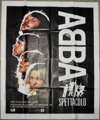 ABBA THE MOVIE 1977 ORIGINAL 55X78 NR MNT ITALIAN MOVIE POSTER ANN-FRID ...