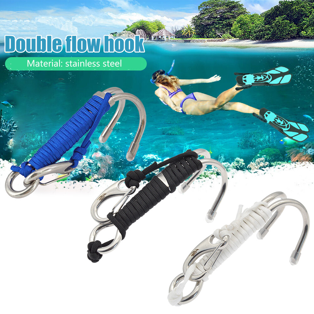 Double Head Diving Clips Hook Portable Stainless Steel Durable Outdoor ...