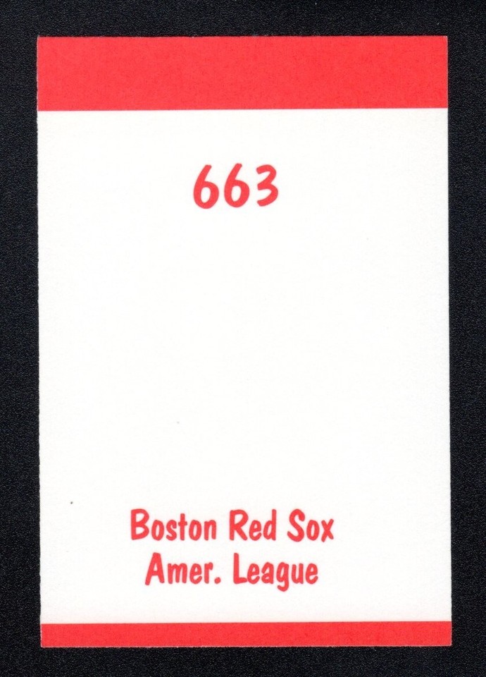 Boston Red Sox Baseball Team Vintage 1987 Motto Game Trivia Card #663 ...
