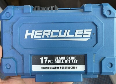 Hercules 17pc Black Oxide Drill Bit set PREMIUM ALLOY CONSTRUCTION | eBay