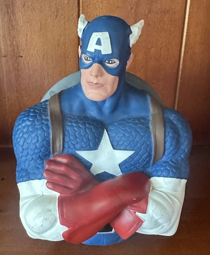VTG Captain America Coin Piggy Bank Marvel Figure by Monogram with ...