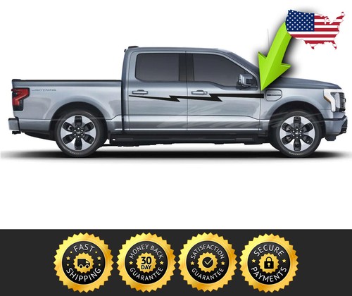 Décalcomanies graphiques Bolt Side Racing Stripes compatibles avec Ford ...